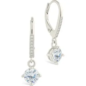 Sterling Forever Matilda Brilliant Cubic Zirconia Drop Earrings - Silver
