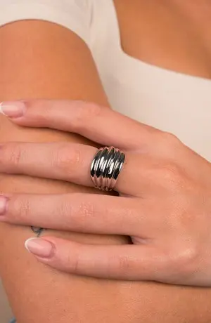 Sterling Forever Skylar Layered Statement Ring