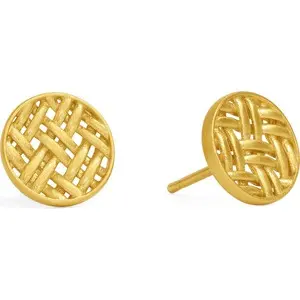 DEAN DAVIDSON Cinta Woven Stud Earrings - Gold