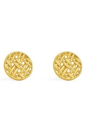 DEAN DAVIDSON Cinta Woven Stud Earrings - Gold