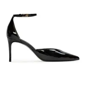 Black Suede Studio Strappy Pumps