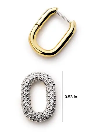 ANA LUISA Rox Mini Double Hoop Drop Earrings