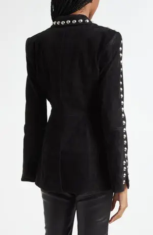 Cinq À Sept Studded Suede Blazer