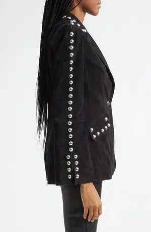 Cinq À Sept Studded Suede Blazer