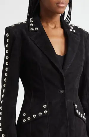 Cinq À Sept Studded Suede Blazer