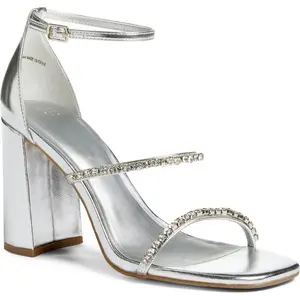 Bp. Nessa Embellished Ankle Strap Sandals - Silver Metallic