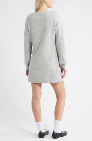 Bp. Sweater Knit Minidress - Grey Soft Heather