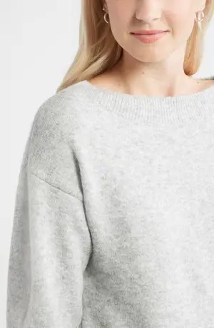Bp. Sweater Knit Minidress - Grey Soft Heather