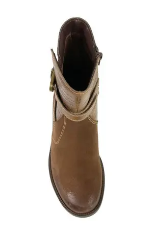 DAVID TATE Leather Ankle Booties - Brown