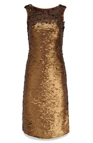 Donna Karan New York Sequin Sleeveless Mini Dress