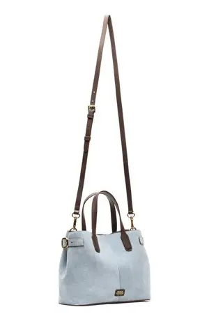 FRANCES VALENTINE Amalie Suede Tote - Light Blue