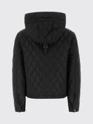 Burberry Hooded Quilted Nylon Jacket With Check Interior