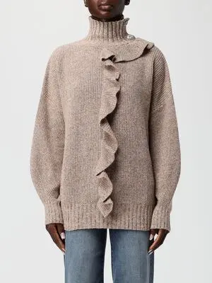 Liu Jo Ruffle Detailed Sweater - Beige