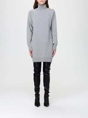 Balmain Embellished Turtleneck Sweater Dress