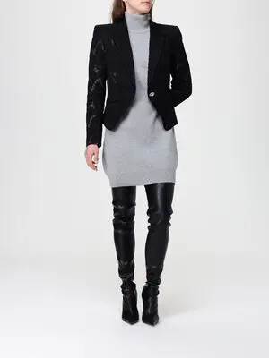 Balmain Embellished Turtleneck Sweater Dress
