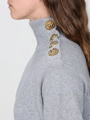 Balmain Embellished Turtleneck Sweater Dress
