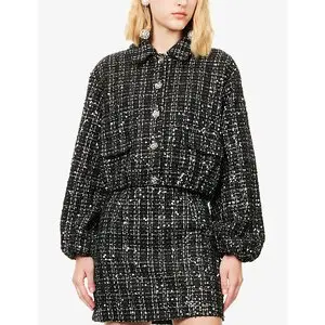 AMY LYNN Sequin-bouclé Woven Jacket