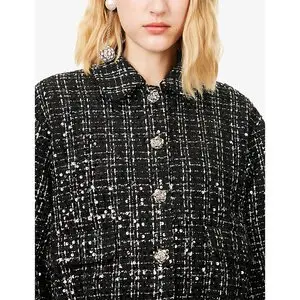 AMY LYNN Sequin-bouclé Woven Jacket