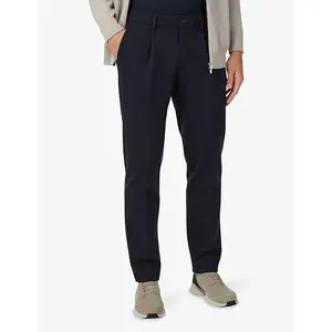 Boggi Milano Technical Pleated Wool Blend Trousers