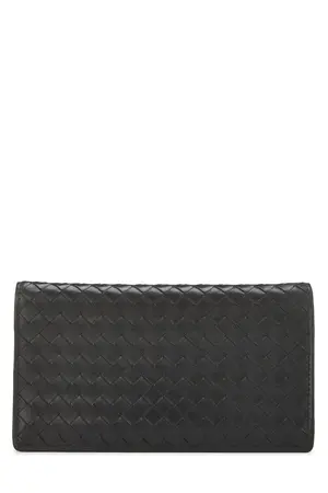 Bottega Veneta Intrecciato Long Wallet - Black