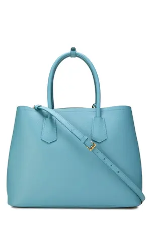 Prada Saffiano Double Bag - Blue