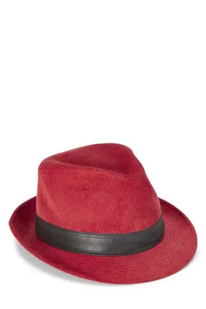 Hermès Corduroy Fedora - Red