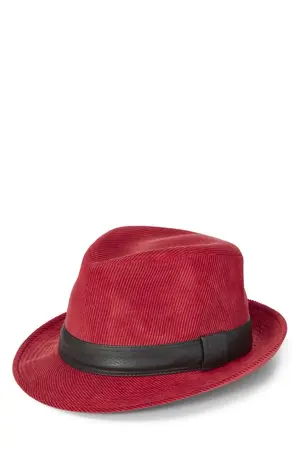 Hermès Corduroy Fedora - Red