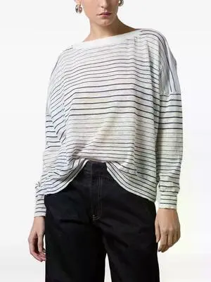 ROBERTO COLLINA Striped Long-sleeve T-shirt
