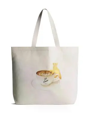 CAFÉ KITSUNÉ Graphic-print Tote