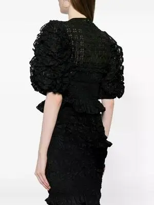 Cecilie Bahnsen Ruffled-detail Organza Top