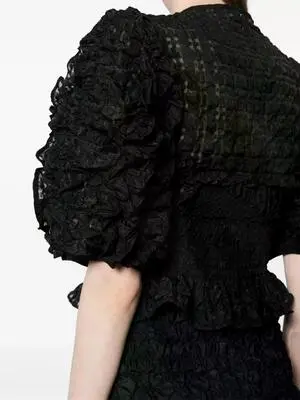 Cecilie Bahnsen Ruffled-detail Organza Top