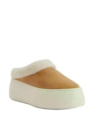 GIUSEPPE ZANOTTI Faux-shearling Platform Clogs