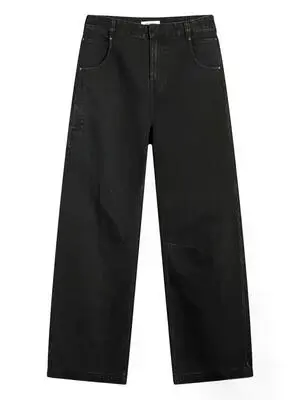 ENTIRE STUDIOS Button-fastening Wide Leg Jeans - Black