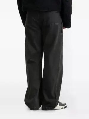 ENTIRE STUDIOS Button-fastening Wide Leg Jeans - Black