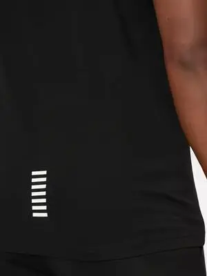 EA7 Logo Cotton T-shirt - Black