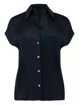Vince Cap-sleeve Silk Shirt