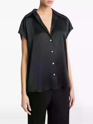 Vince Cap-sleeve Silk Shirt