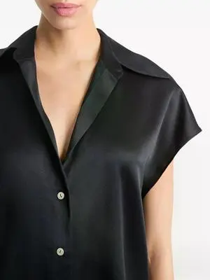 Vince Cap-sleeve Silk Shirt