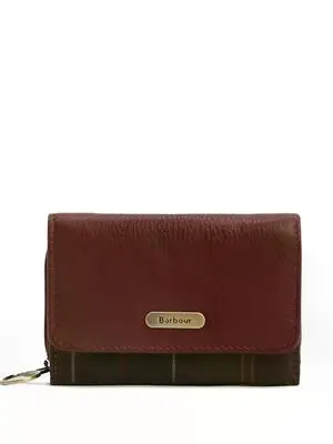 Barbour Rosa Leather Tartan Zip Wallet - Brown