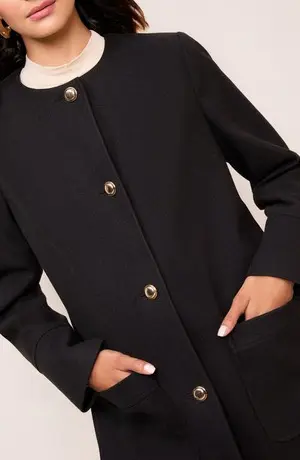 FRIENDS LIKE THESE Collarless Swing Coat