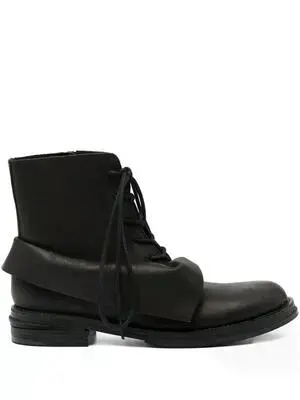 Yohji Yamamoto Draped Leather Boots