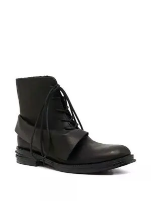 Yohji Yamamoto Draped Leather Boots