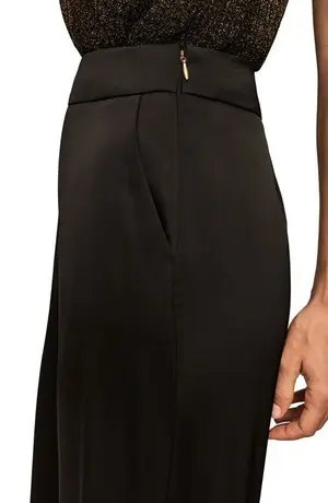 Donna Karan New York Wide Leg Charmeuse Trousers