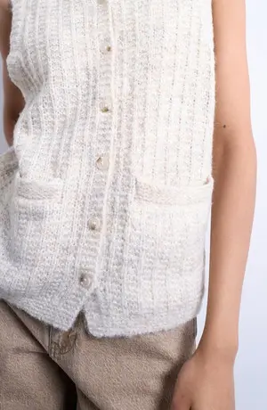 Topshop Sleeveless Knit Cardigan