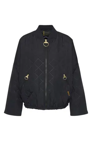 Barbour Emlyn Quilted Bomber Jacket - Black/ancient