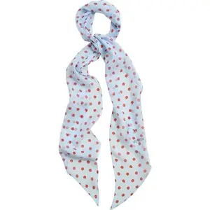 LOST PATTERN Petal Veil" Silk Chiffon Neck Scarf - Blue