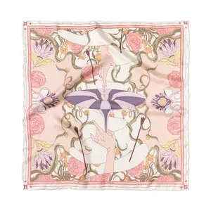 LOST PATTERN The Dreamer Bandana Silk Scarf - Pink