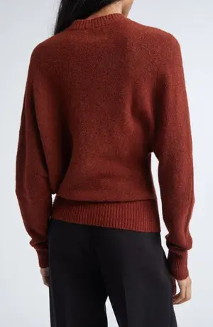 Proenza Schouler Abie Boiled Wool Blend Sweater - Cinnamon