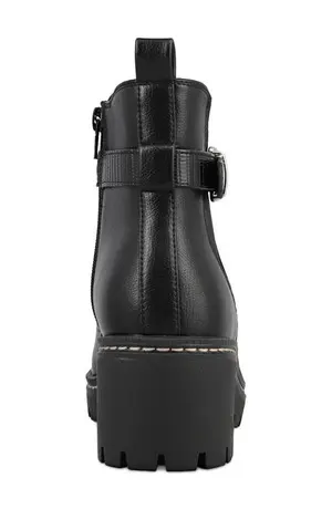 Mia Block Heel Boot - Black