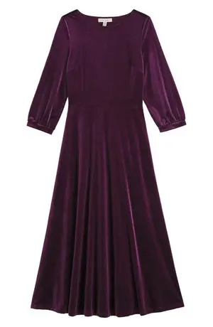 SEASALT CORNWALL Oak Cottage Velvet Midi Dress